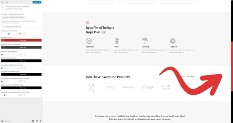 Customise The Browsers Scrollbar Supports All Browsers And Ie 8 Divi Theme